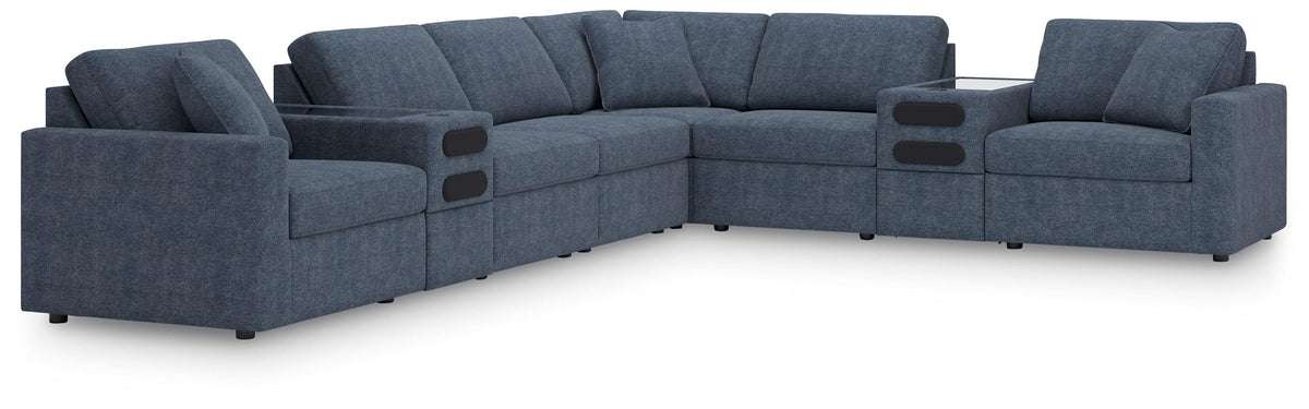 Ashley Modmax - Ink - 8-Piece Sectional With 2 Audio System Consoles ...
