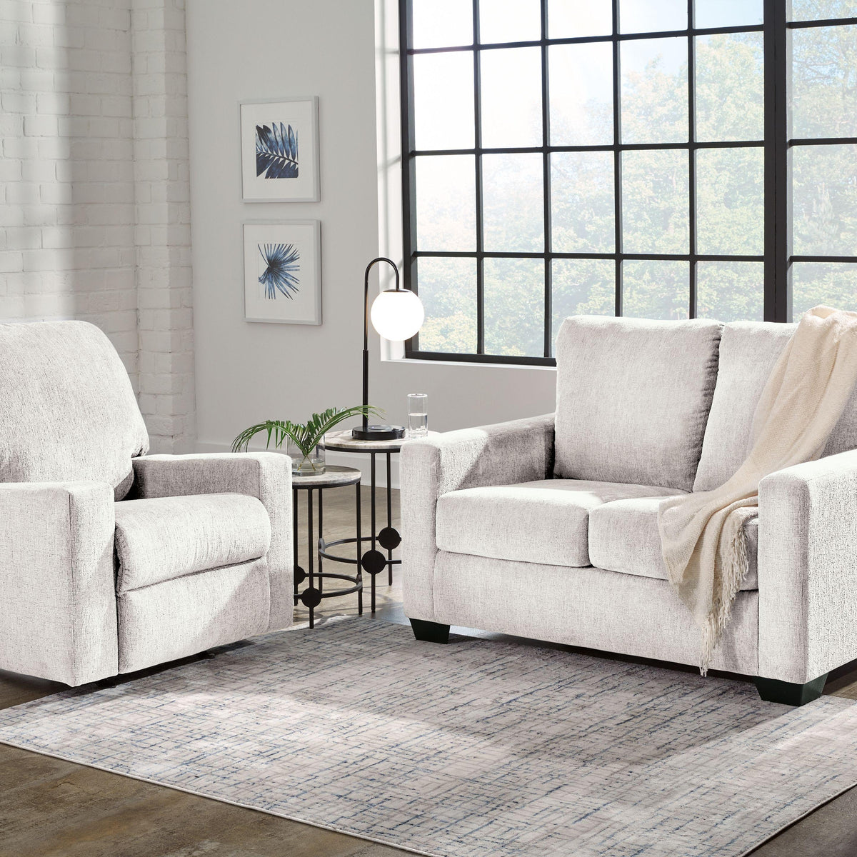 Ashley Rannis - Snow - 2 Pc. - Twin Sofa Sleeper, Rocker Recliner – Big ...