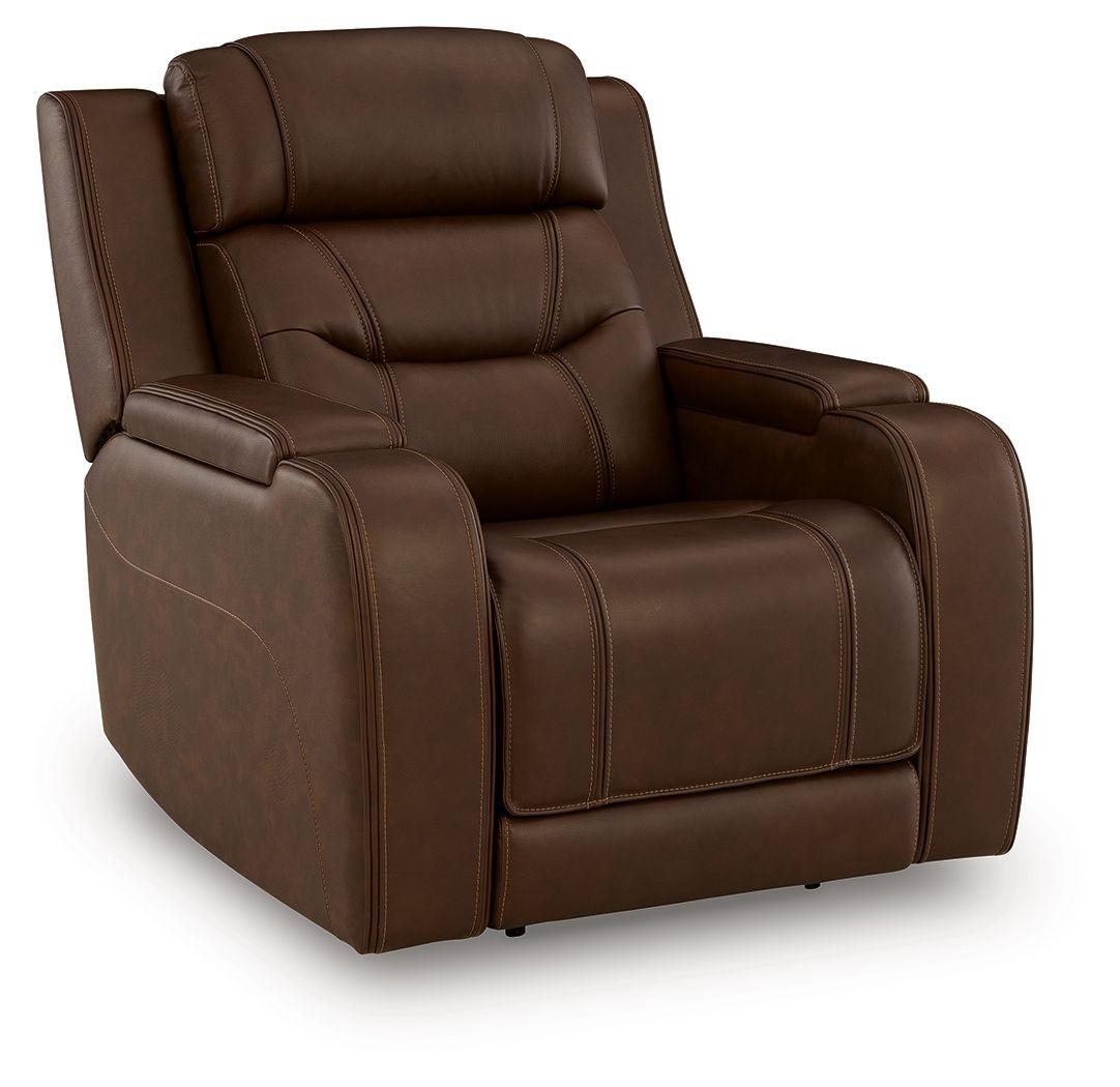 Ashley Knightington Power Recliner w/Audio Seating - Brown – Big Barn ...