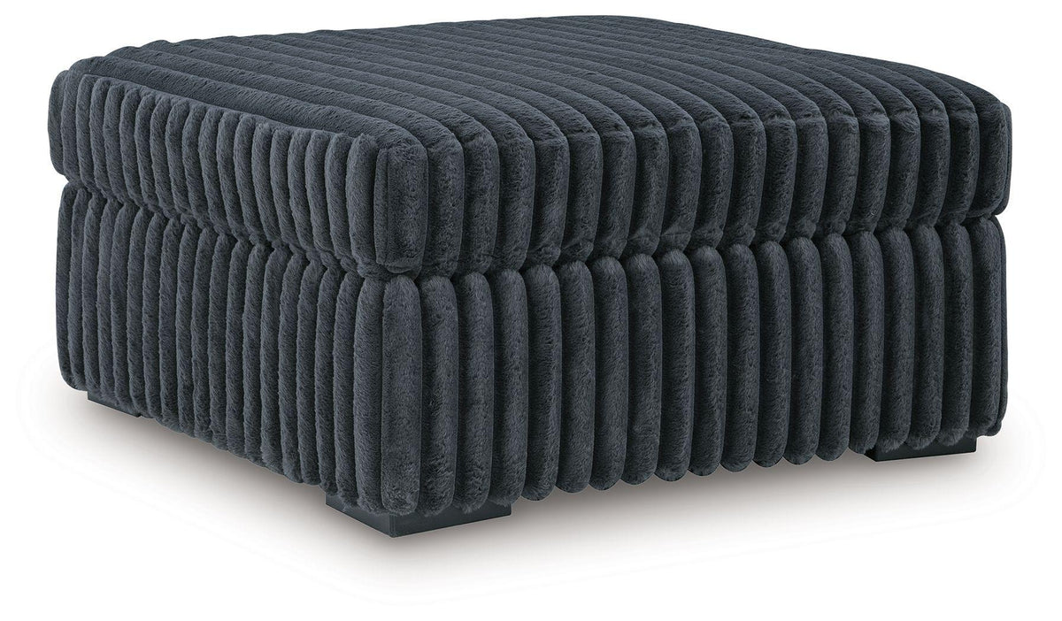 Ashley Midnight-Madness Oversized Accent Ottoman - Gunmetal – Big Barn ...