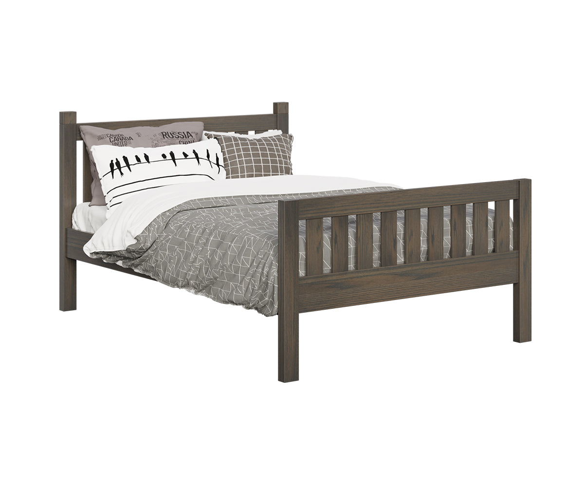 Old Town Oak Franklin Bunk Bottom Full Bed Red Oak: OCS Antique Slate ...